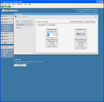 Email Marketing Screenshots | Net Atlantic