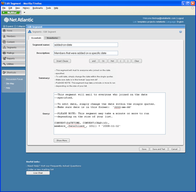 Email Marketing Screenshots | Net Atlantic